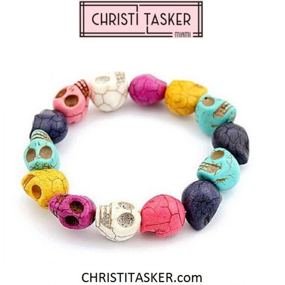 Christi Tasker Miami | Jewelry | Colorful Vintage Natural Stone Skull ...